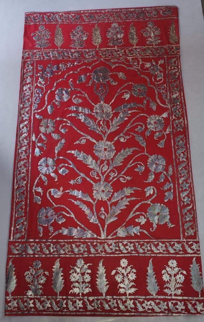 19th Century Mughal Court Gate Robe – Ten Panel Floral Textile ...