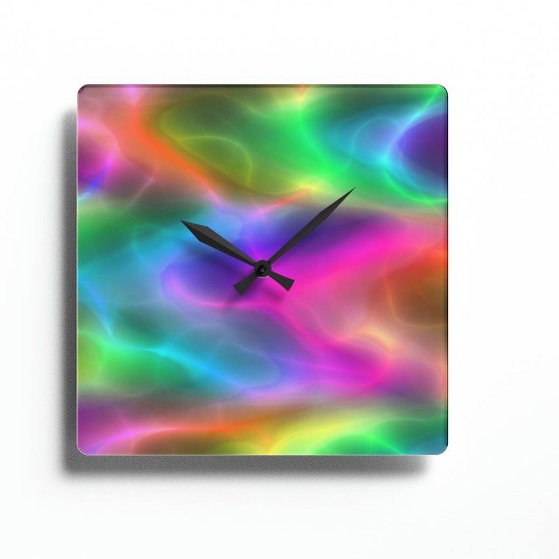 Rainbow Wall Clock - Etsy