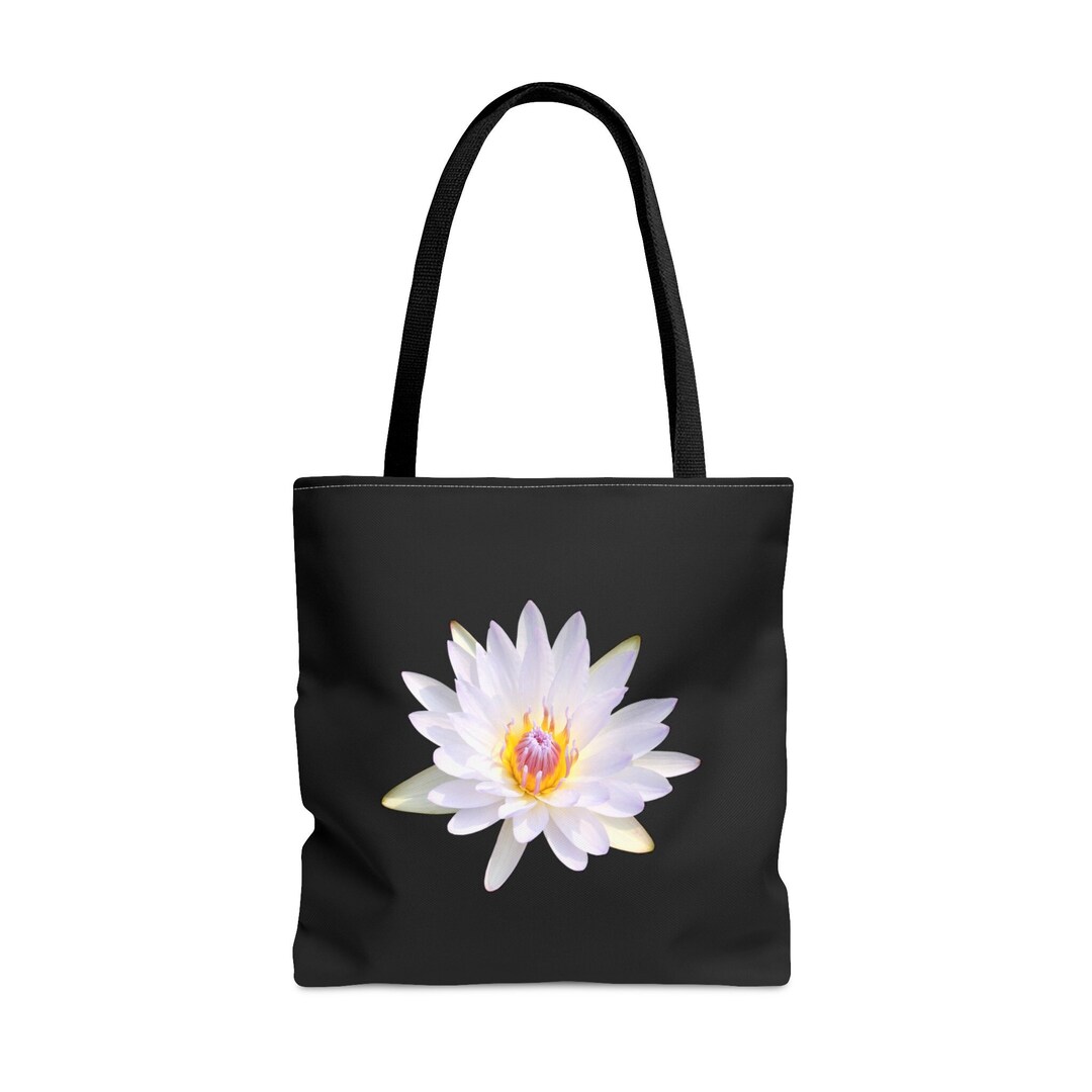 White Lotus Flower Tote Bag Tote for Yoga Beach and Shopping - Etsy