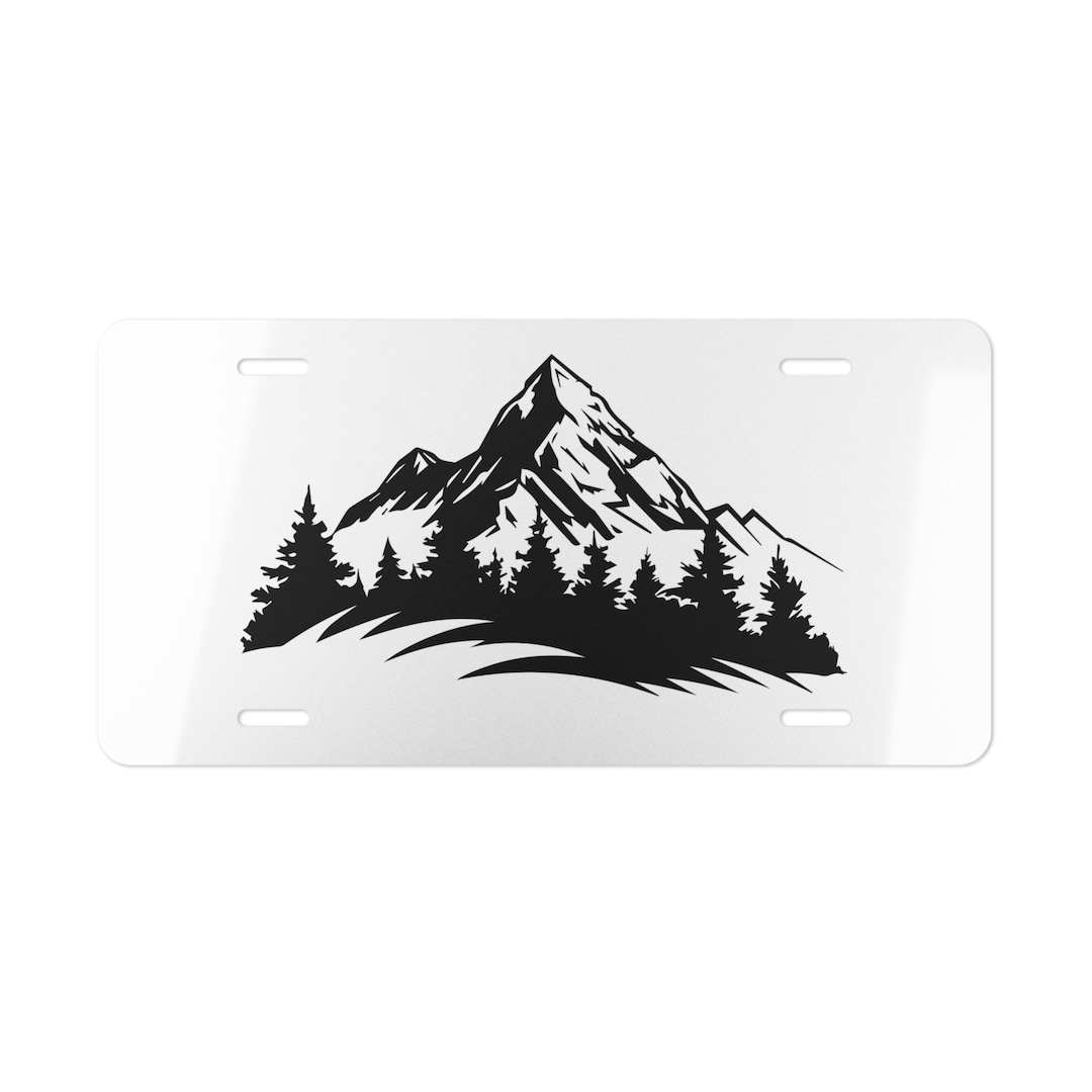 Mountain Front License Plate, Mountain License Plate Frame, Nature ...