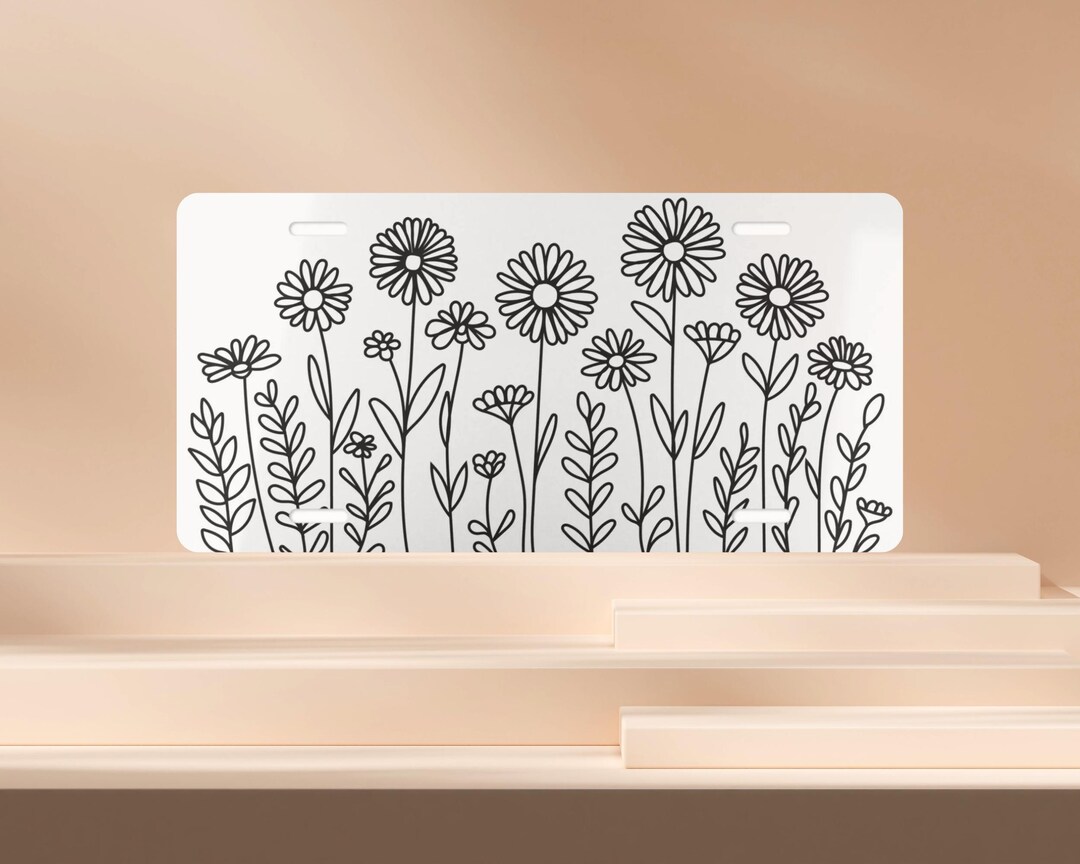 Wildflower License Plate, Wildflowers Vanity License Plate, Front ...