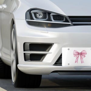 Coquette Bow License Plate, Pink Bow Front License Plate, Girly License ...