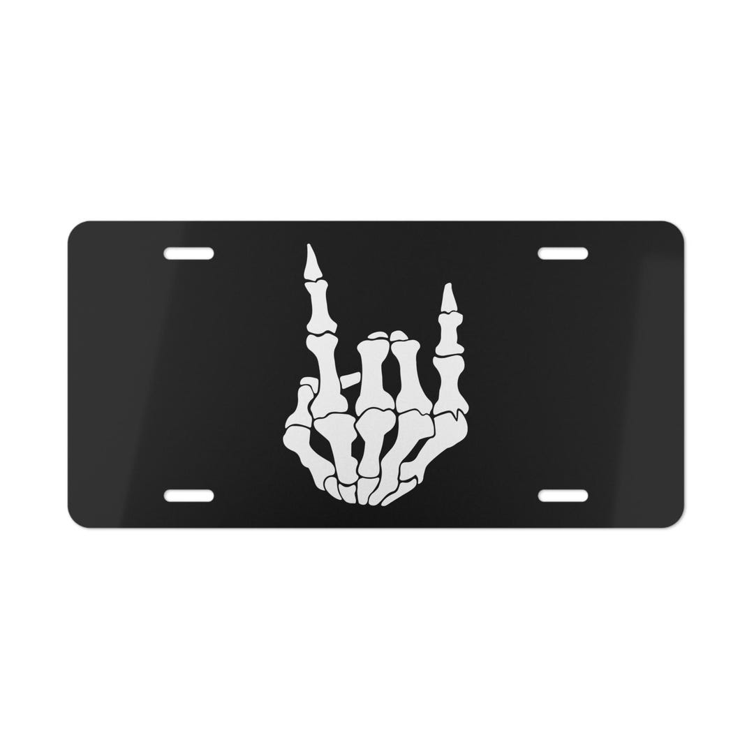 Skeleton Hand License Plate, Dark Humor License Plate, Spooky Front ...