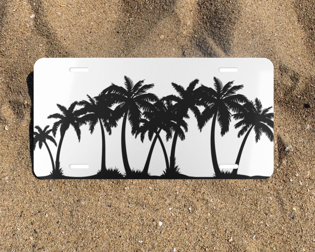Palm Tree License Plate, Beachy Vanity License Plate, Decorative Front ...