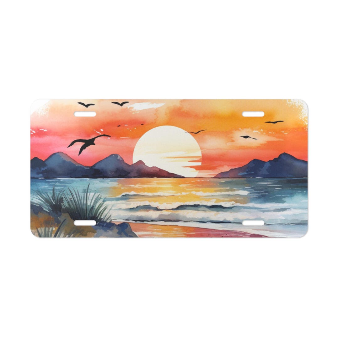 Beach License Plate Frame, Mountain License Plate Frame, Sunshine ...