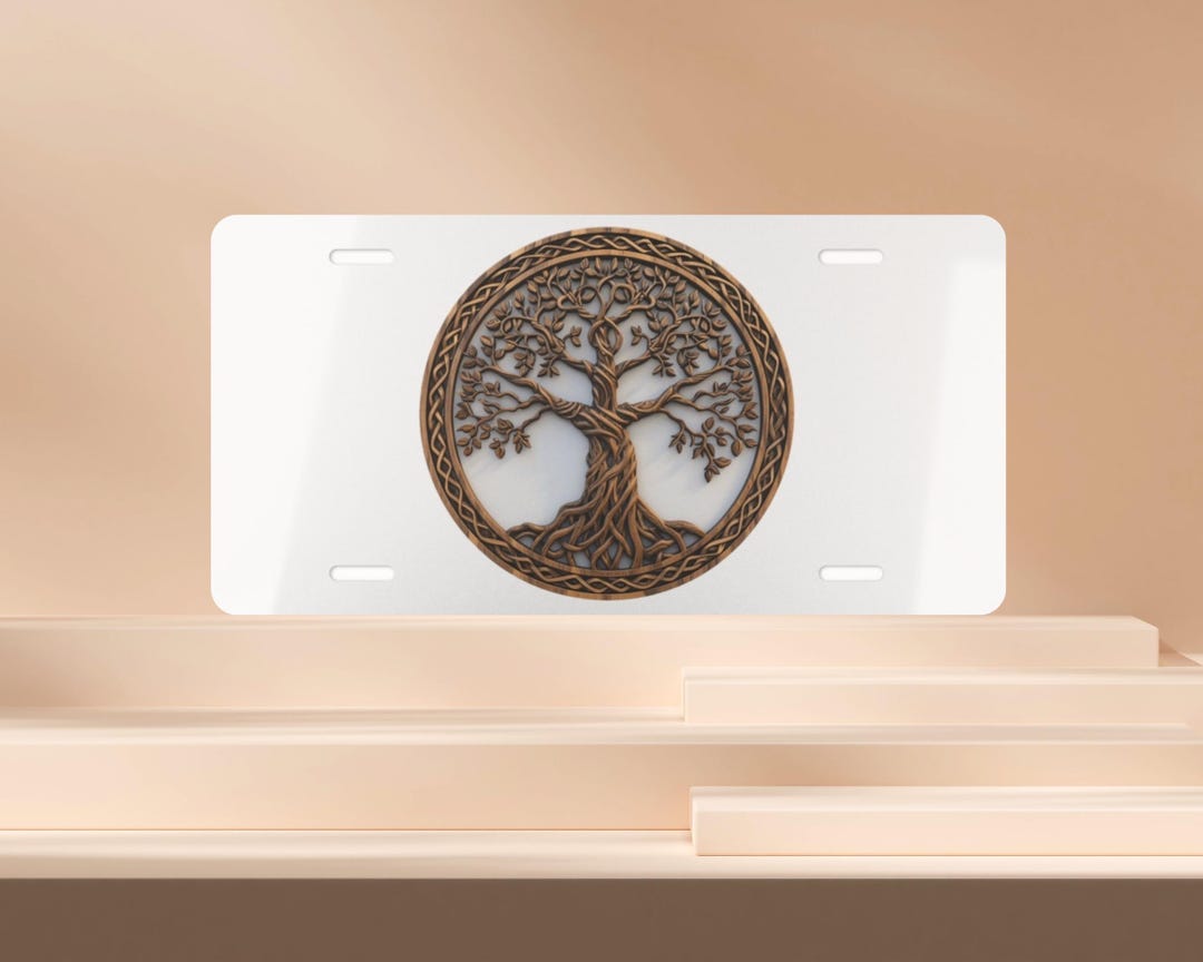 Celtic Tree of Life Vanity License Plate, Celtic Tree of Life Front ...