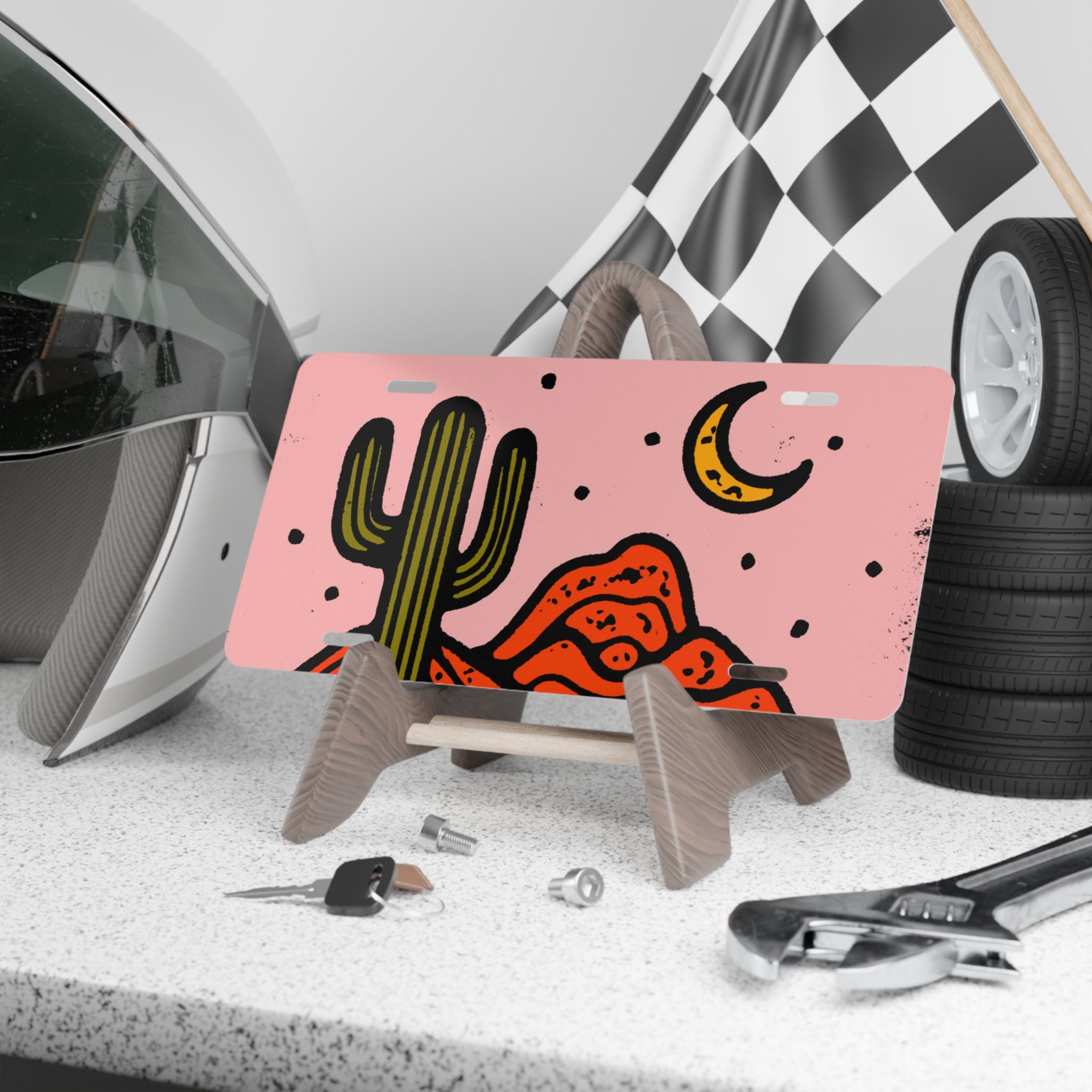 Retro License Plate, Desert Vanity License Plate, Cute License Plate - Etsy