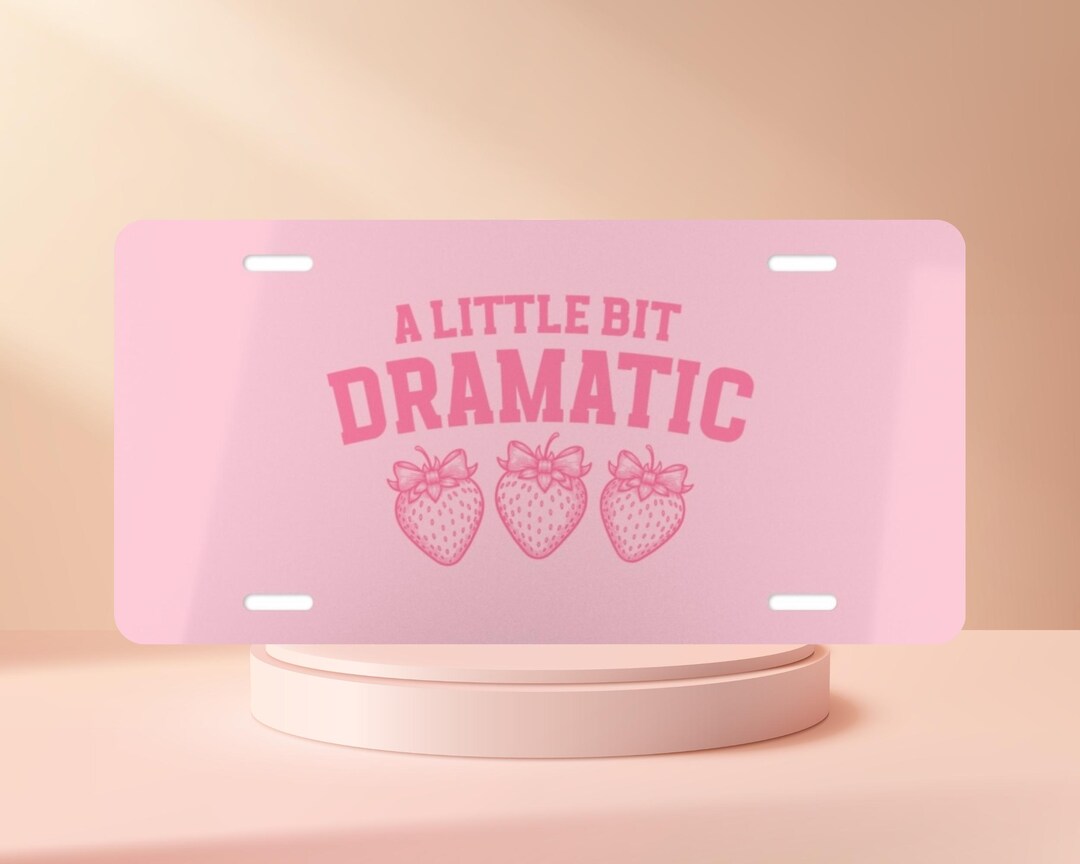 Girly License Plate, Pink Vanity License Plate, Strawberry Front ...