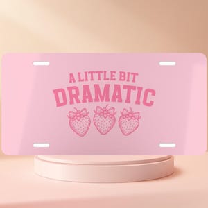 Girly License Plate, Pink Vanity License Plate, Strawberry Front ...