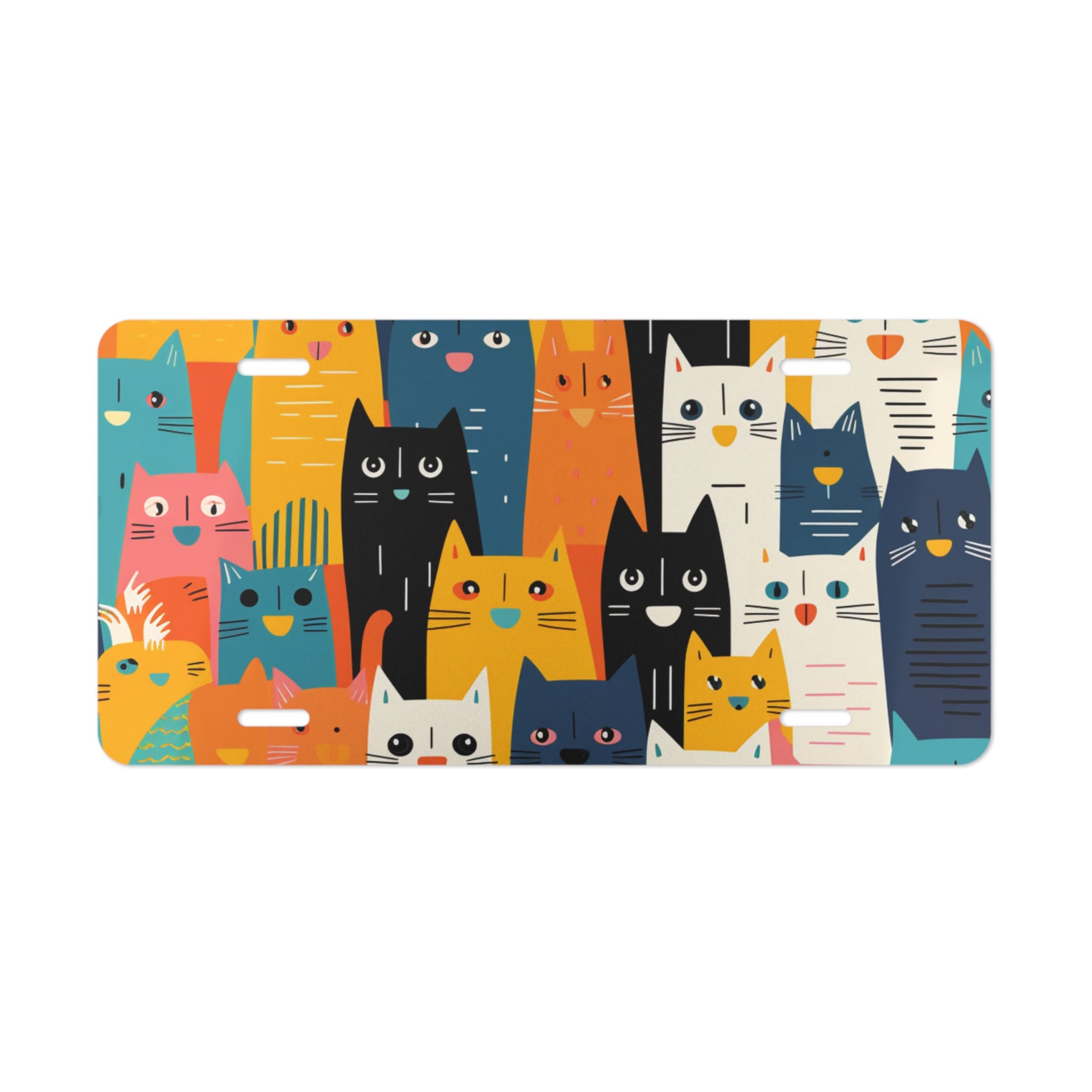 Boho Cat License Plate, Boho Cat Front License Plate, Cat Vanity ...