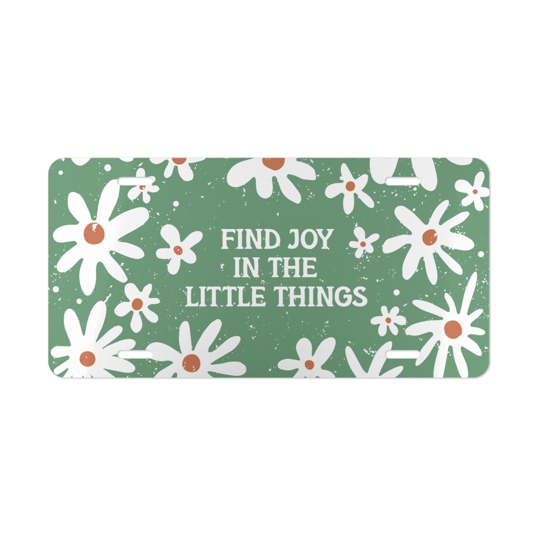 Daisy License Plate, Floral Front License Plate, Vintage Vanity License ...