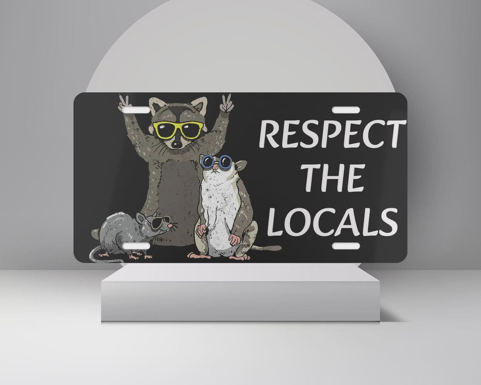 Respect the Locals License Plate, Funny Wildlife Car Tag - Etsy