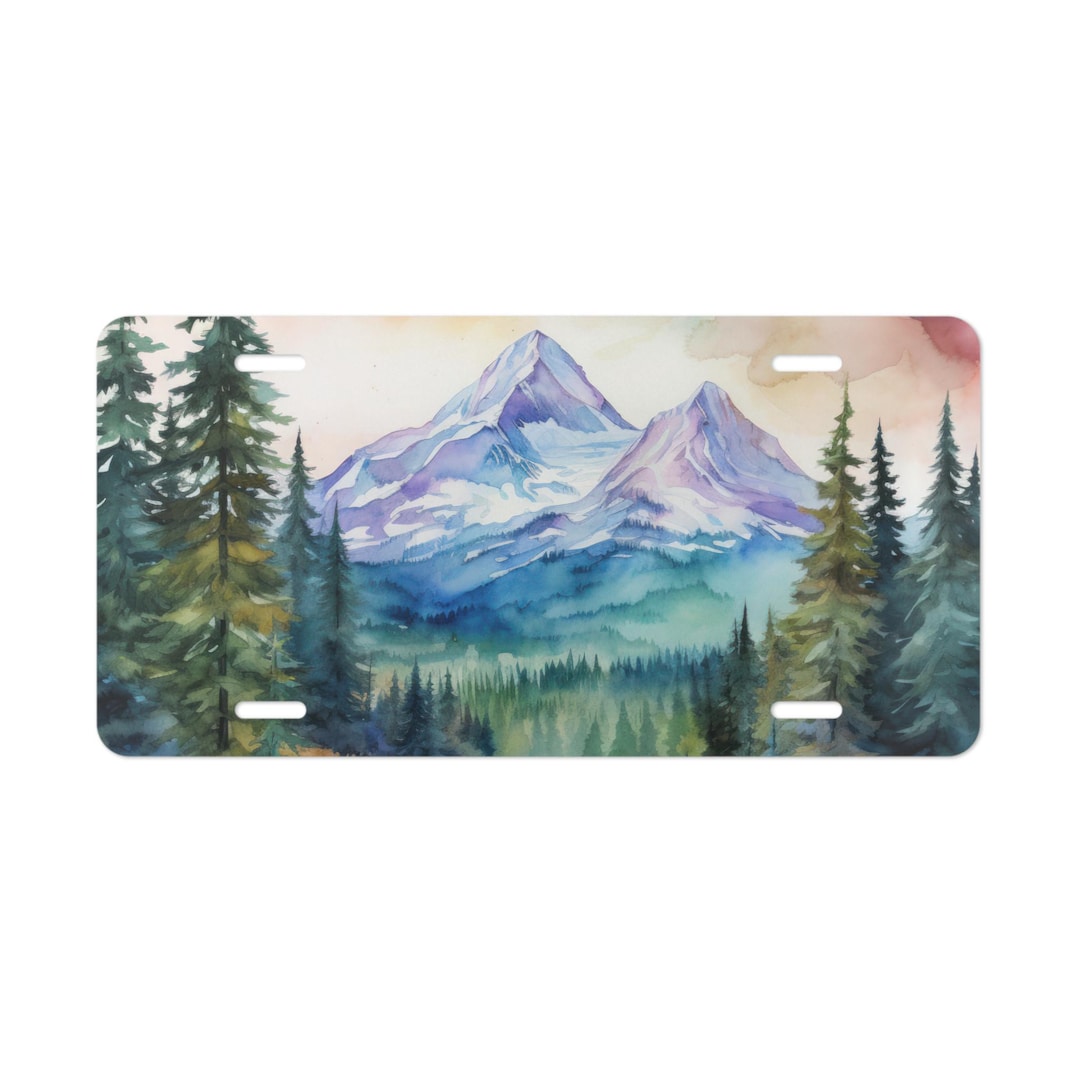 Mountain Vanity License Plate, Mountain License Plate Frame, Nature ...