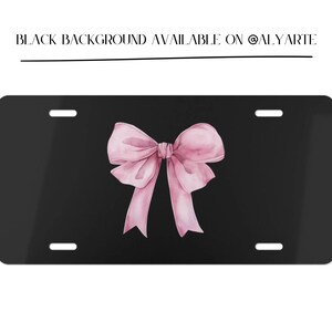 Coquette Bow License Plate, Pink Bow Front License Plate, Girly License ...