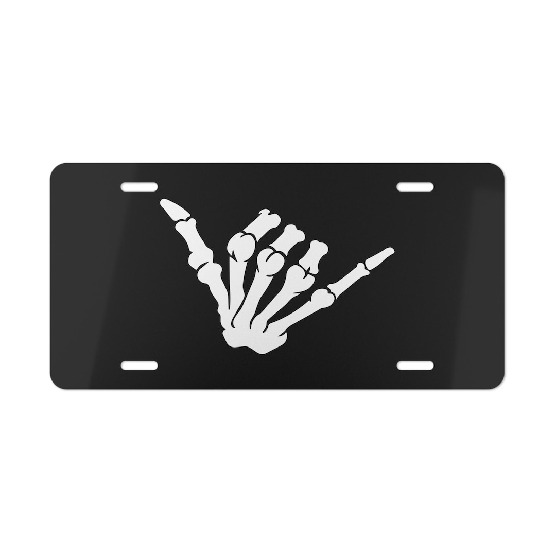 Skeleton Hand License Plate, Dark Humor License Plate, Spooky Front ...