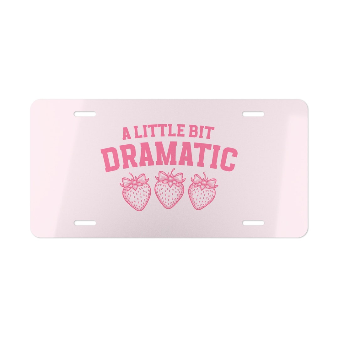 Girly License Plate, Pink Vanity License Plate, Strawberry Front ...