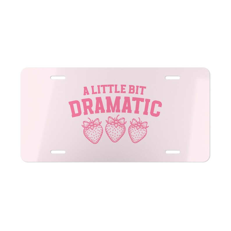 Girly License Plate, Pink Vanity License Plate, Strawberry Front ...