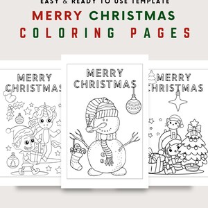 Christmas Colouring Printable Book, Creative Activity, Childrens ...