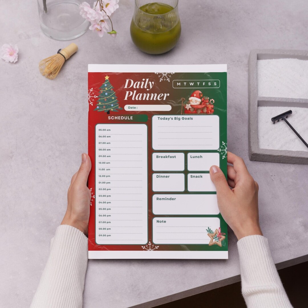 Christmas Daily Planner, Weekly Food Planner, Christmas Food Planner ...