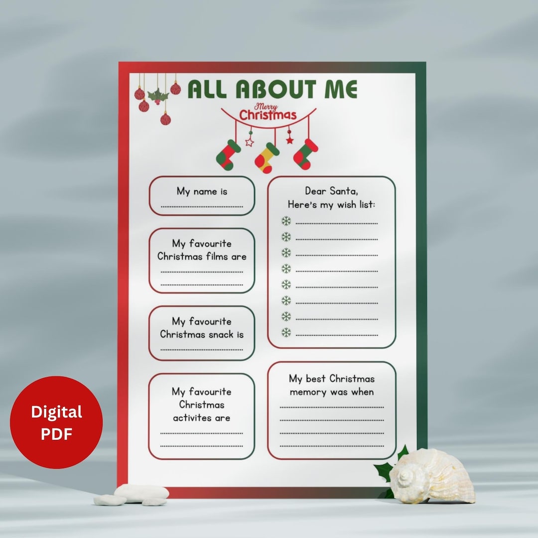 Christmas Wish List for Kids, Printable Holidays Wish List Template ...