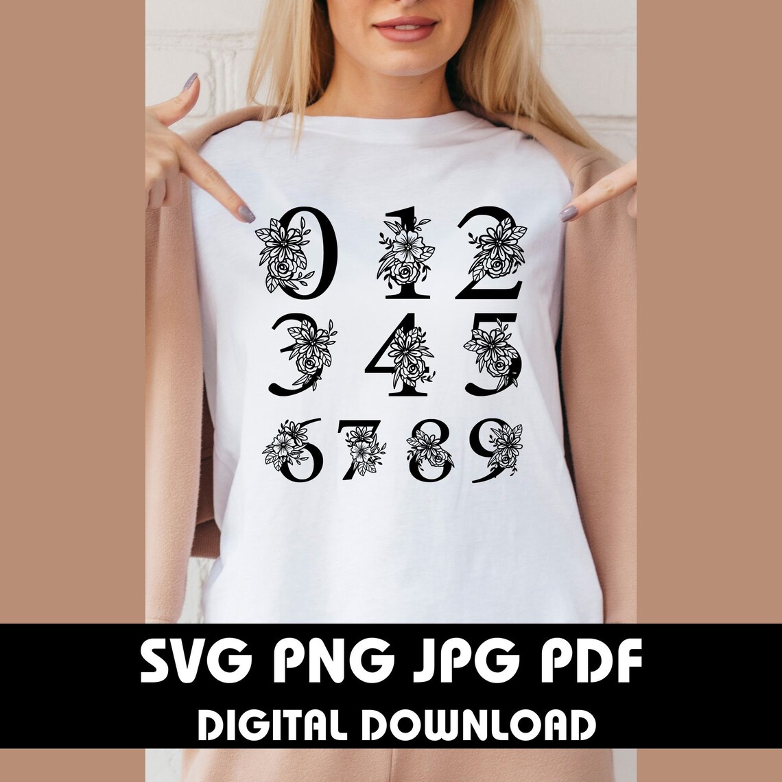 Numbers 0 9 SVG, Numbers SVG, Customize With Your Own Text, Add Names ...