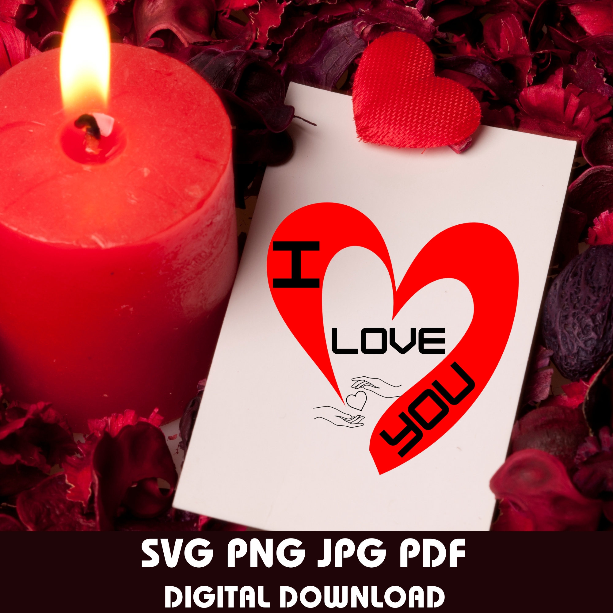 I Love You SVG, Love You Svg, Png, Red Heart SVG, Valentines SVG, Heart ...