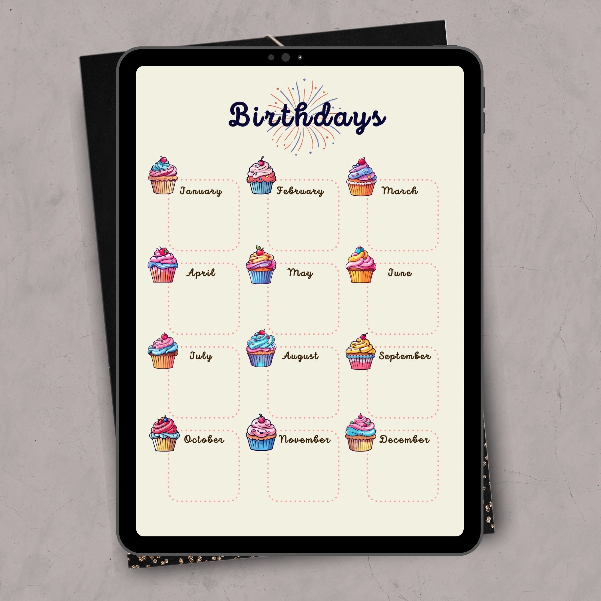 Birthday Tracker Printable, Editable PDF Birthday Planner, Birthday ...
