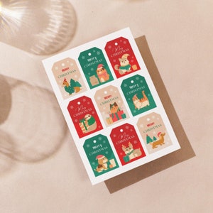 Christmas Gift Tags, Printable Gift Tags, Red and Green Tags Template ...