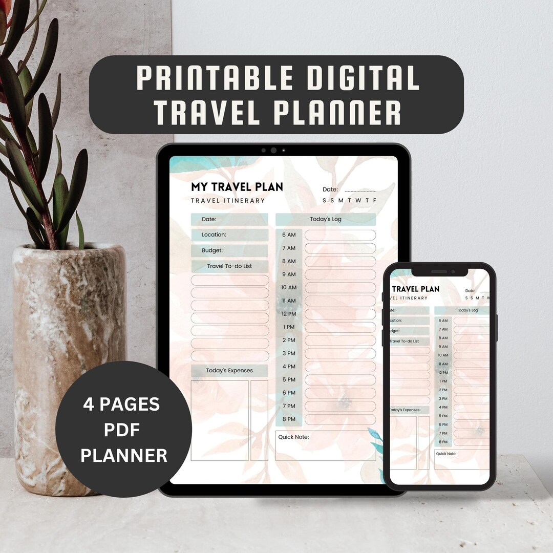 Travel Journal Printable Kit, Vacation Memory Journal, Winter Travel ...