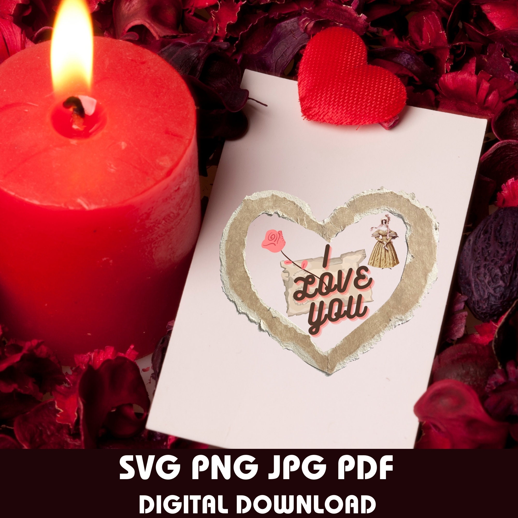I Love You SVG, Ripped Paper Heart Svg, Png, Heart SVG, Valentines SVG ...