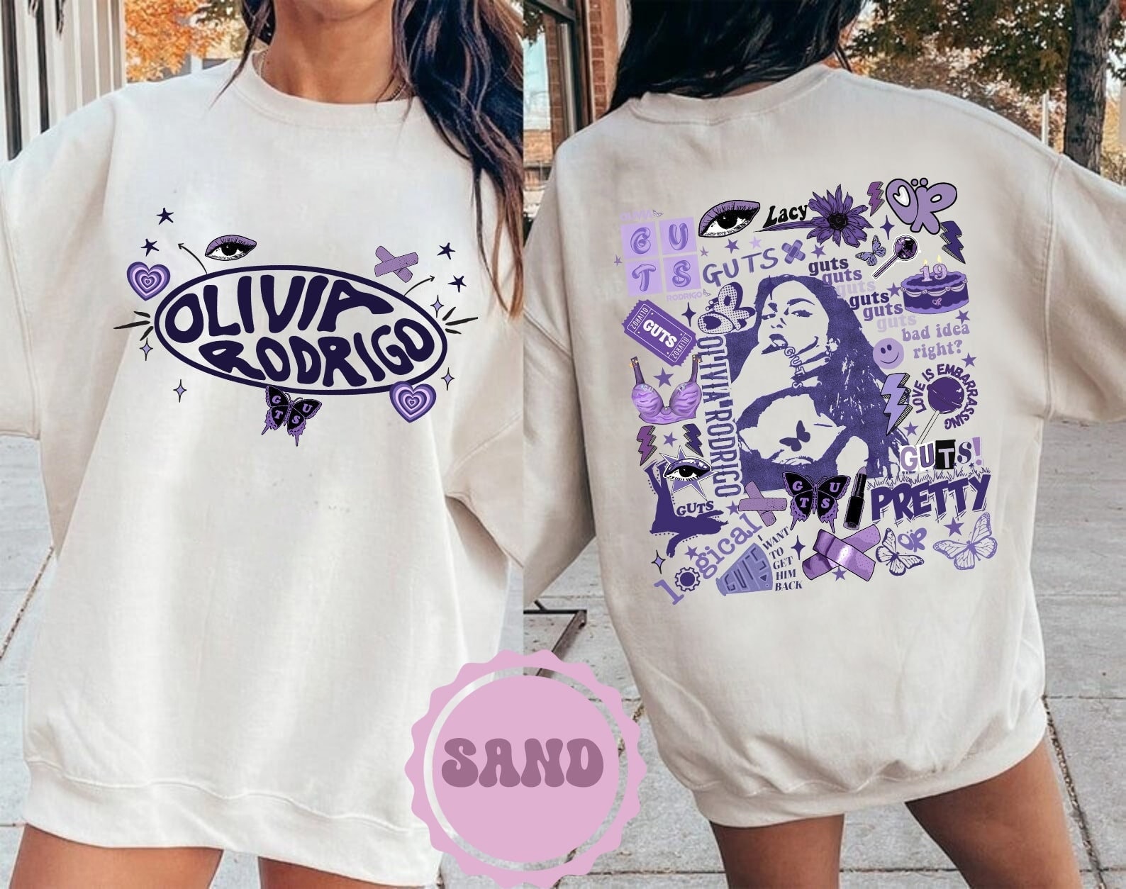 Olivia Rodrigo Vintage Retro Hoodie - Official Merchandise 2024 Tour ...