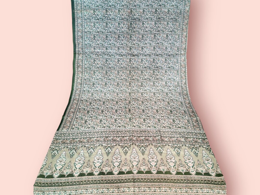 Pure Silk Sari Crafts Fabric Vintage Indian Saree Dress Making - Etsy