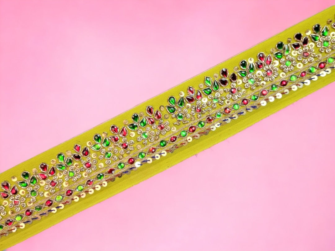 Sari Lace Indian Border Trim by the Yard Zari Embroidery - Etsy