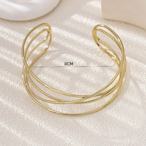 Minimalist Gold Arm Cuff: Fashionable Iron Upper Arm Band - Etsy