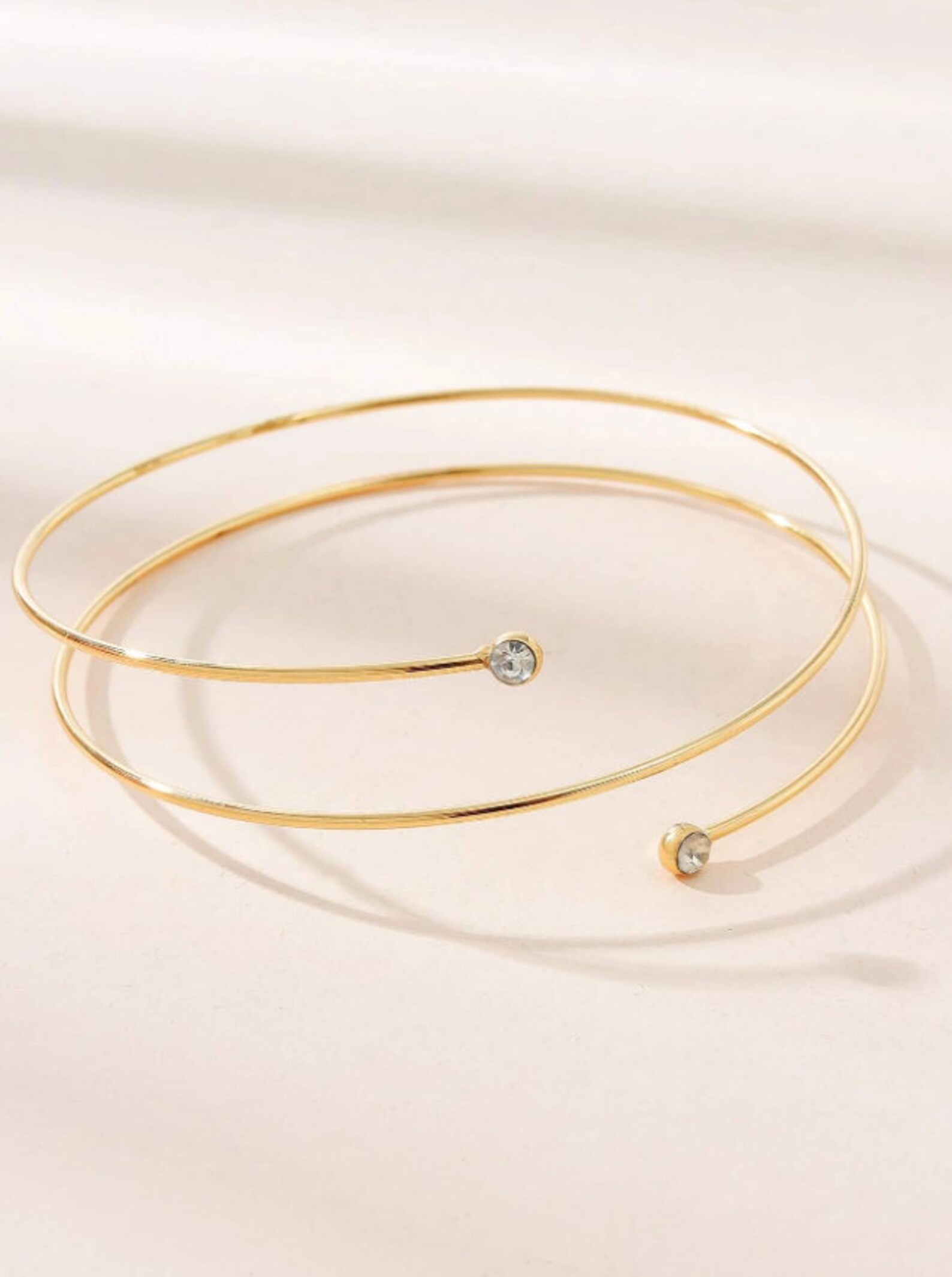 Minimalist Arm Cuff, Gold Arm Band, Rhinestone Decor Arm Cuff, Gold ...