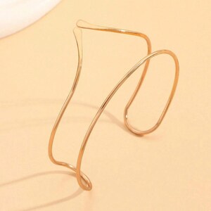 Minimalist Arm Cuff, Gold Arm Band, Gold Upper Arm Cuff Bracelet ...