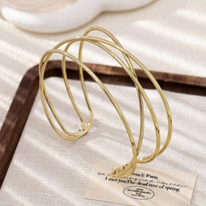 Minimalist Gold Arm Cuff: Fashionable Iron Upper Arm Band - Etsy
