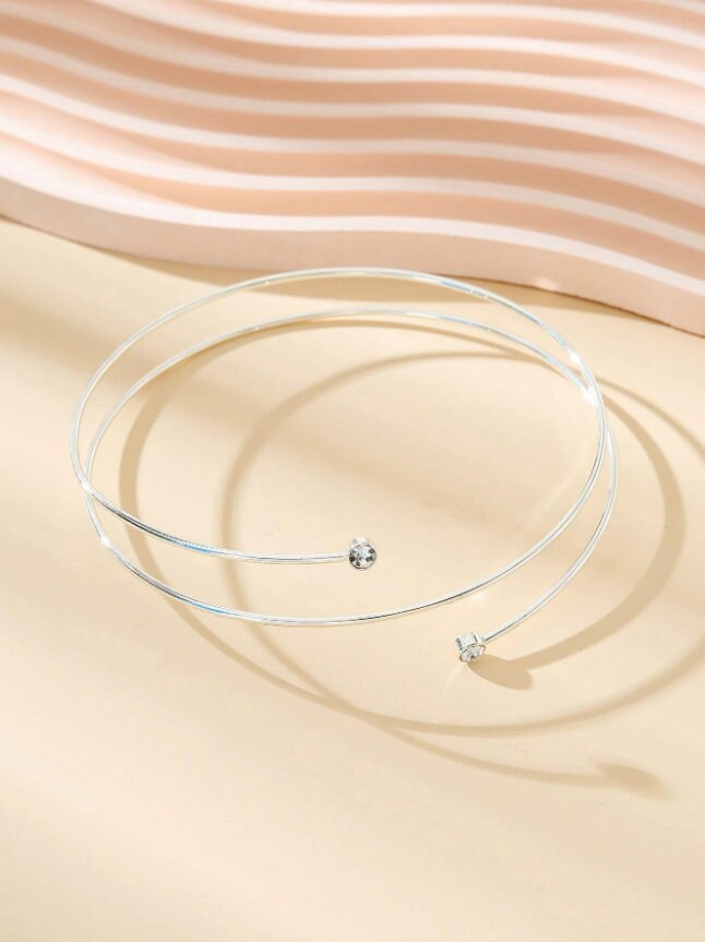 Minimalist Arm Cuff, Gold Arm Band, Rhinestone Decor Arm Cuff, Gold ...