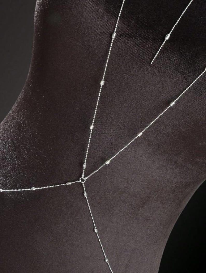 Gold Layered Body Chain for Women, Elegant Y-style Long Body Jewelry ...