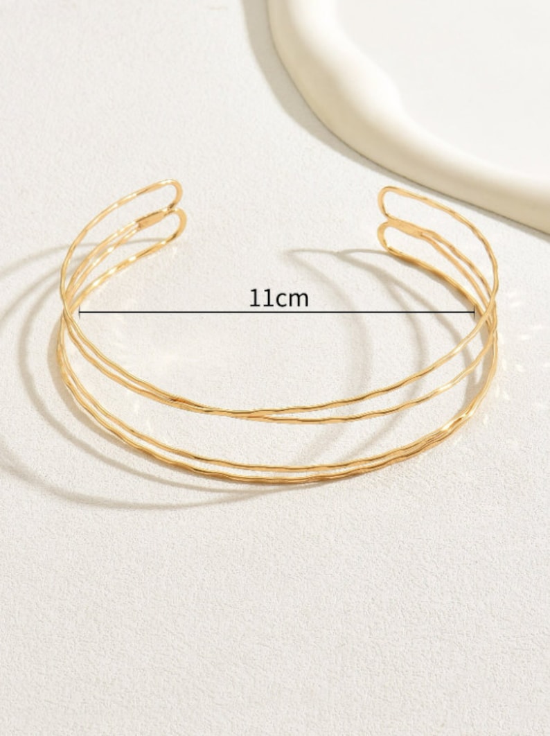 Minimalist Gold Cuff Choker: Fashionable Iron Necklace - Etsy