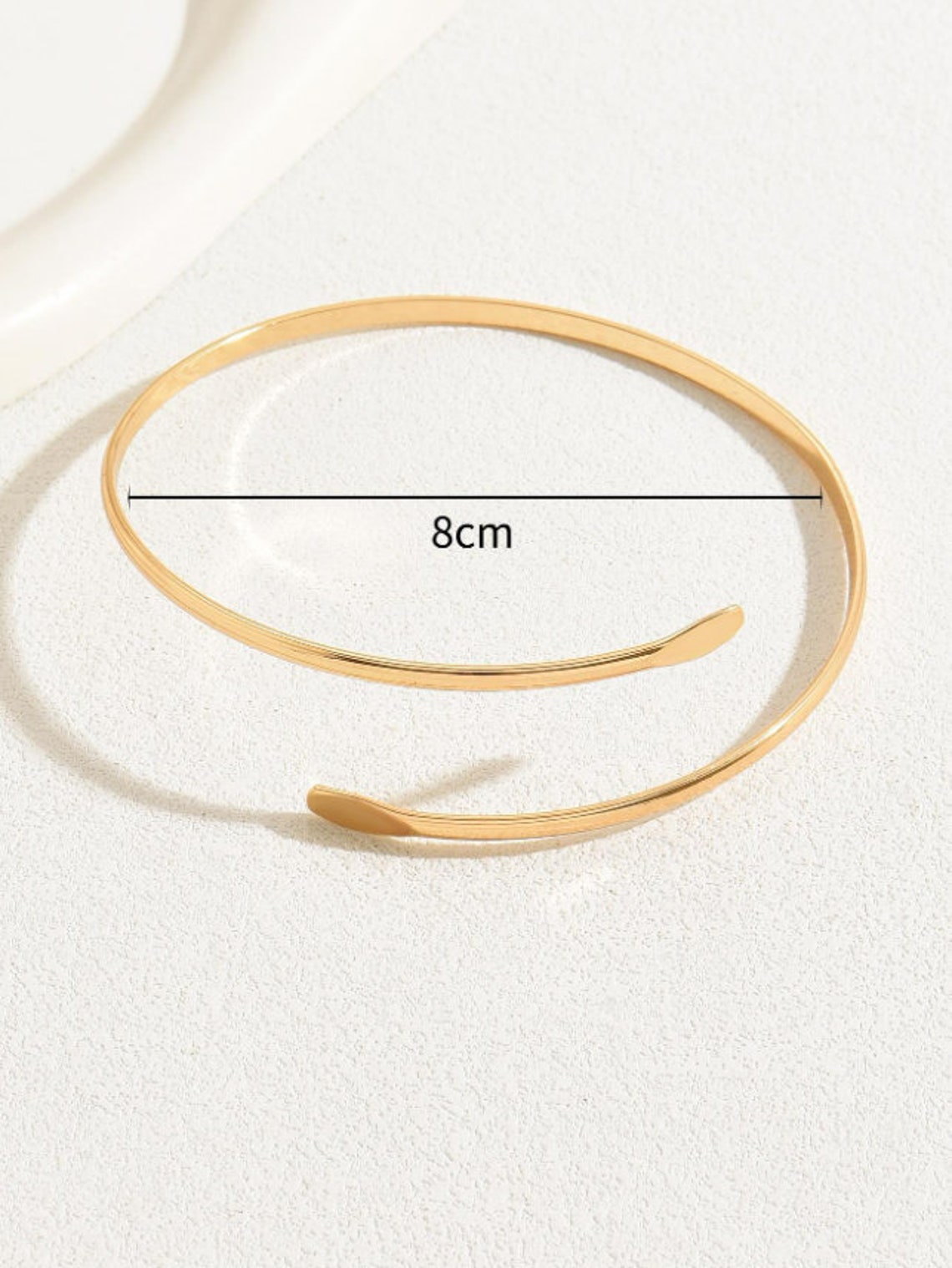 Minimalist Arm Cuff, Chic Gold Arm Band, Gold Upper Arm Cuff Bracelet ...