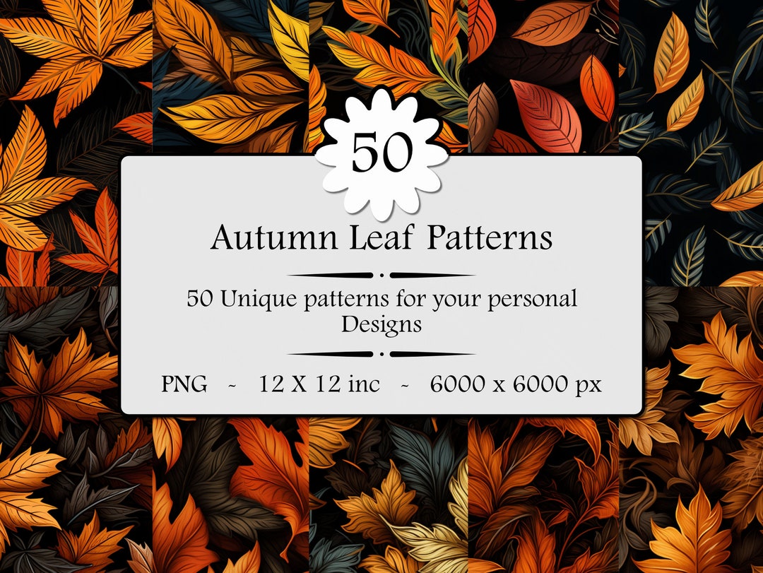 Breathtaking Collection of 50 Autumn Leaf Patterns Downloadable ...