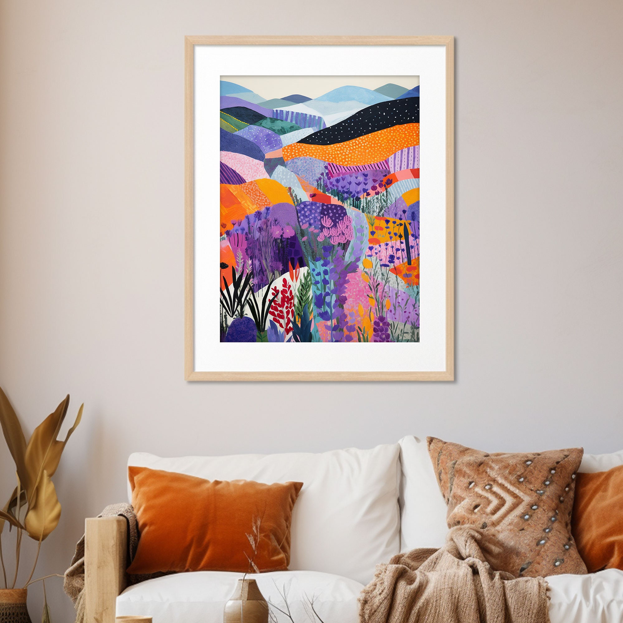 Lavender Dreamscape Digital Art Print, Lavender Wall Art, Flower Print ...