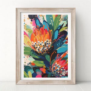 Australian Native Flora Abstract Paintings DIGITAL Art Prints, Set of 3 ...