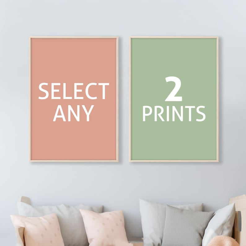 Select Any 2 Digital Prints, DIGITAL DOWNLOAD, Set of 2 Prints, Mix and ...