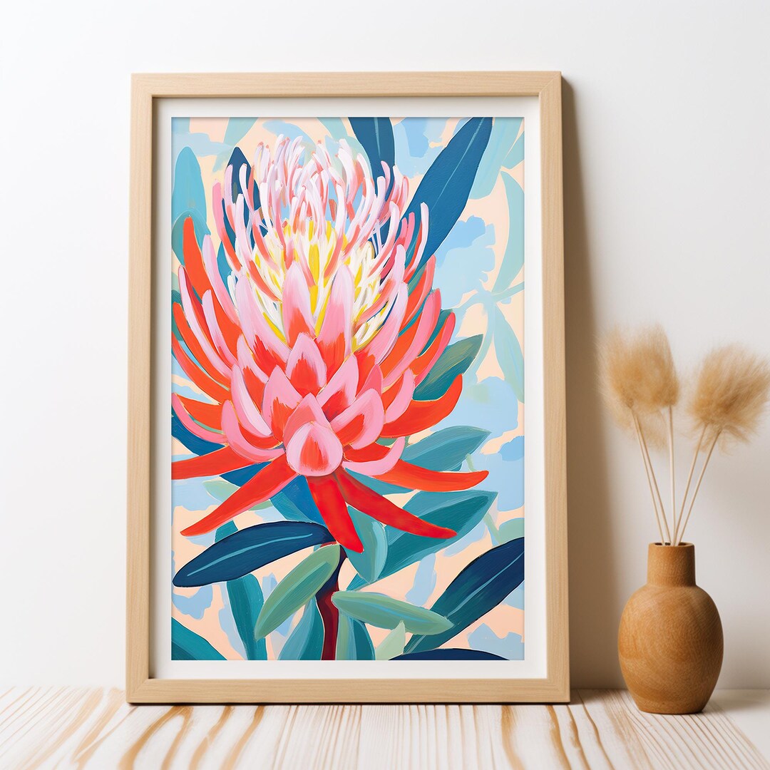 Australian Protea Beauty Floral Abstract, DIGITAL DOWNLOAD, Native ...