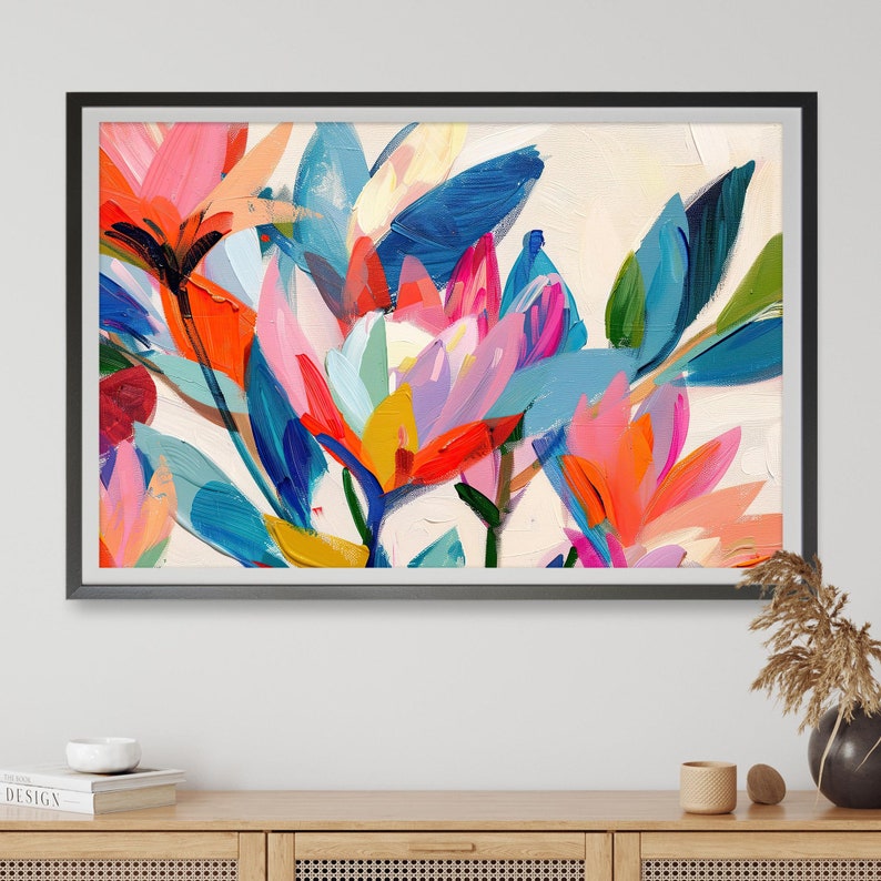 Australian Protea Pop Abstract Painting DIGITAL Art Print, Native ...