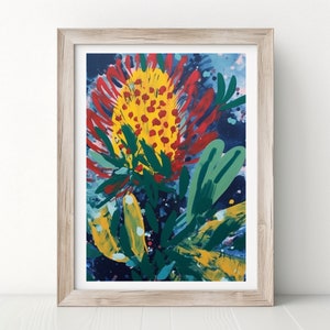 Australian Native Flora Abstract Paintings DIGITAL Art Prints, Set of 3 ...