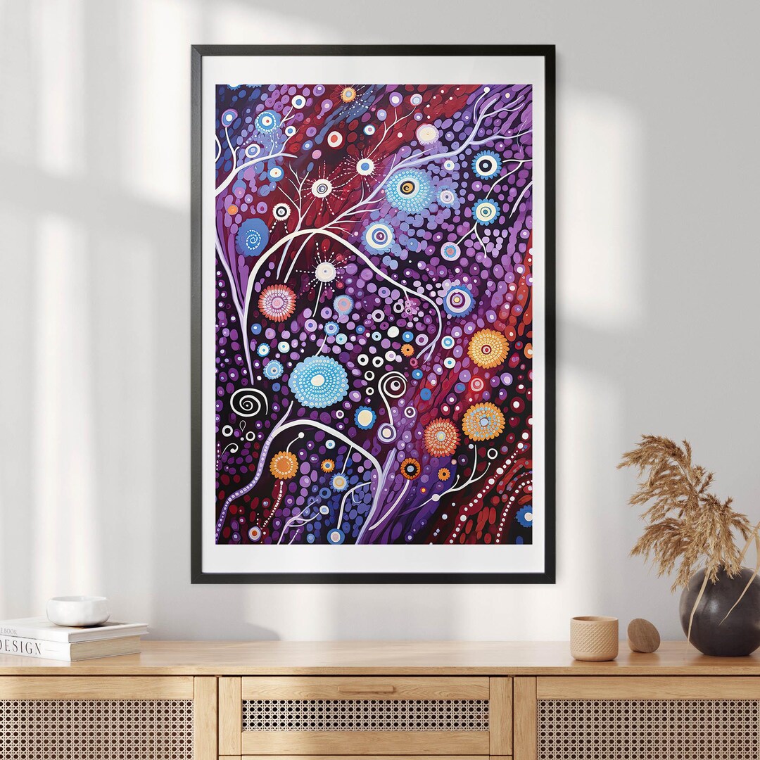 Aboriginal Inspired Echoes of Land Wall Art Print, DIGITAL DOWNLOAD ...