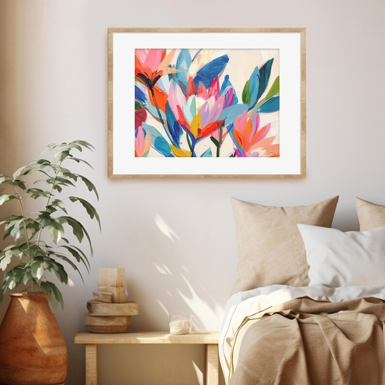 Australian Protea Pop Abstract Painting DIGITAL Art Print, Native ...